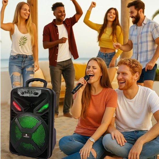 MaxPower MPD829 Karaoke Bluetooth speaker with 8" woofer and mic – Max ...