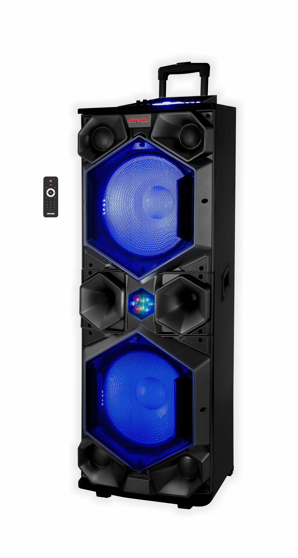 MAX POWER MPD157XB 15″X 2 Woofers (X-Bass) Professional DJ Speaker Sys ...