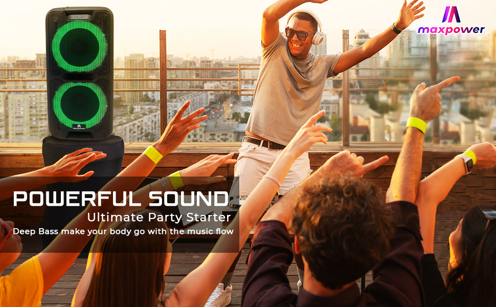 Max Power Karaoke Speaker - UltraBoom-10 MPD109XB Bluetooth Subwoofer